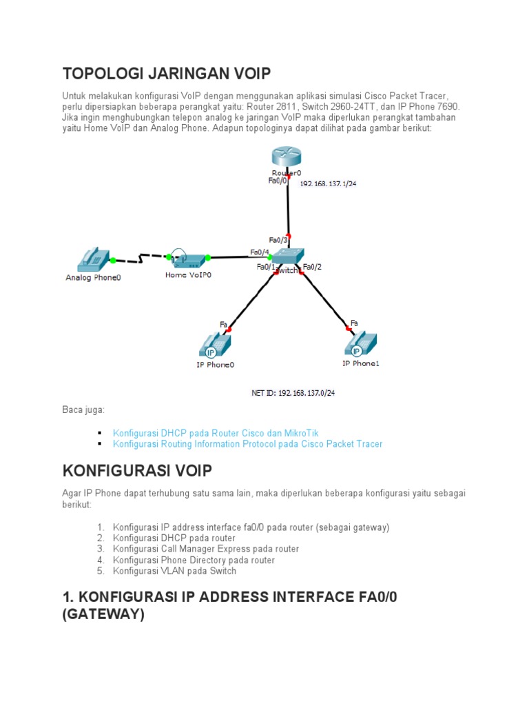 Topologi Jaringan Voip | PDF
