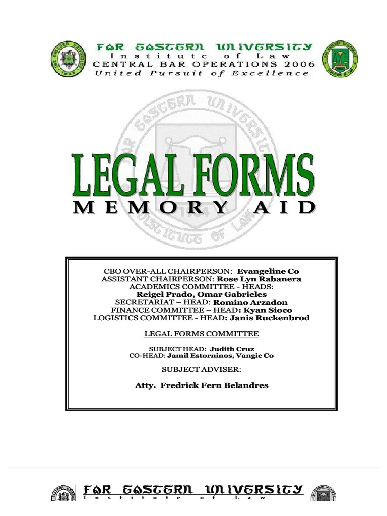Feu Legal Forms | PDF | Mortgage Law | Lawsuit