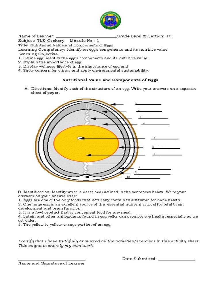 Week1-module1-Activity-Sheet-cookery 10 | PDF | Self-Improvement | Wellness