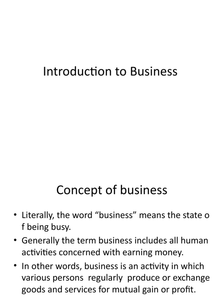 Introduction To Business | PDF | Goods | Economics