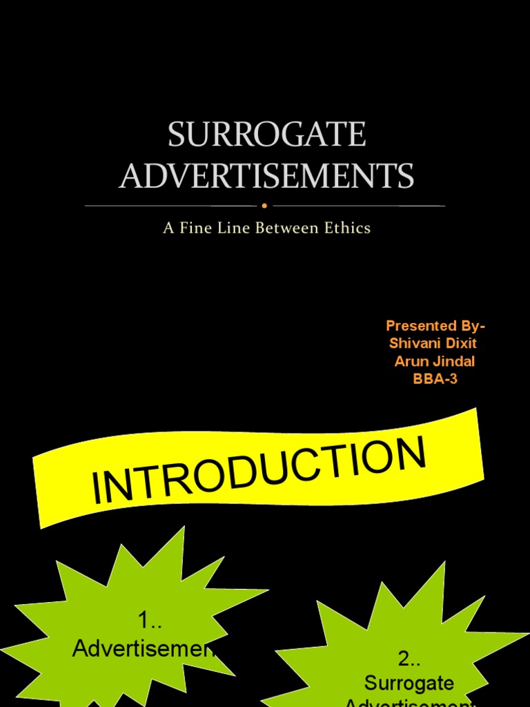 Surrogate Advertisements: A Fine Line Between Ethics | PDF ...