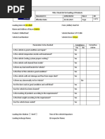Loading-Unloading Operations Checklist | PDF