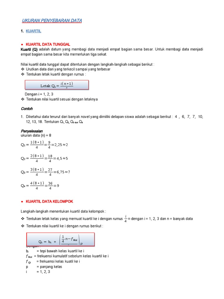 UKURAN PENYEBARAN DATA 12 (Quartil, Desil, Persentil, Angka Baku ...
