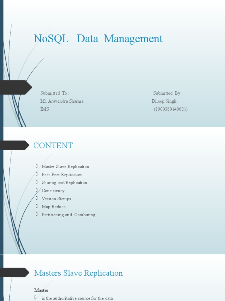Nosql Data Management | PDF | Replication (Computing) | Map Reduce