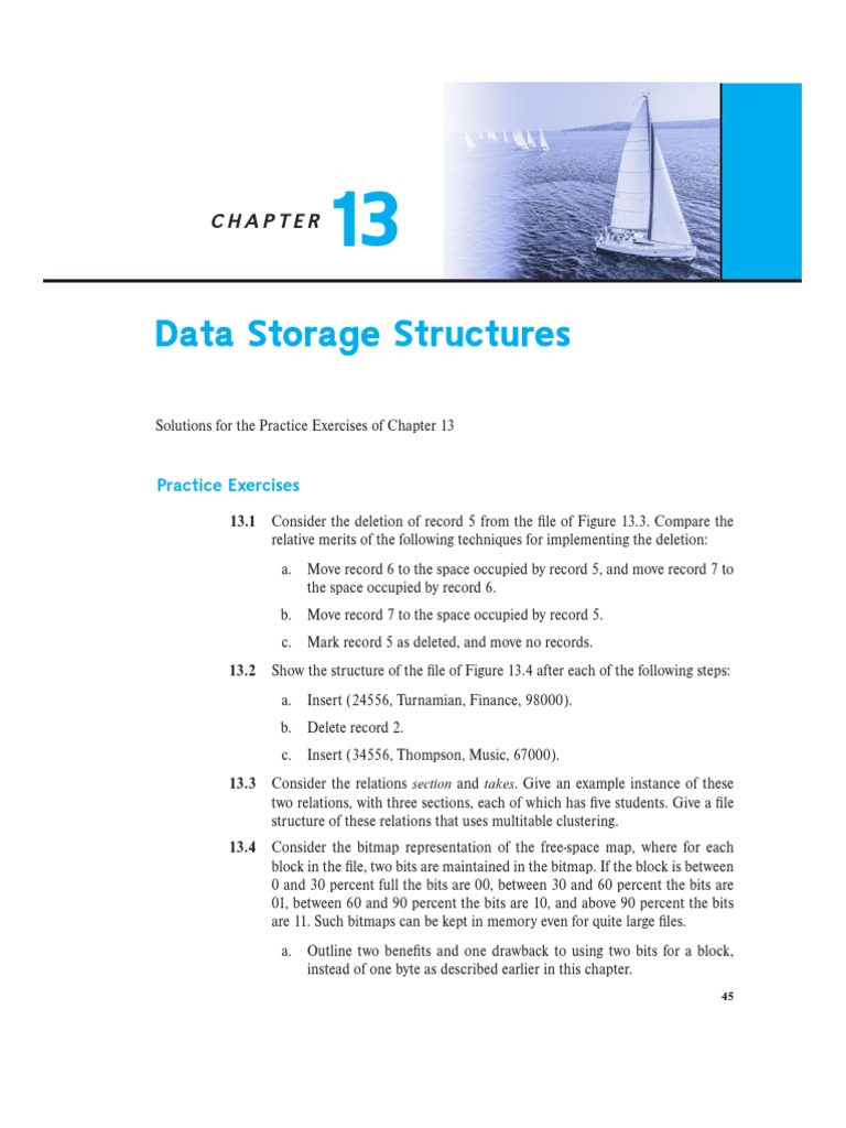 Data Storage Structures: Practice Exercises | PDF | Bit | Computer File