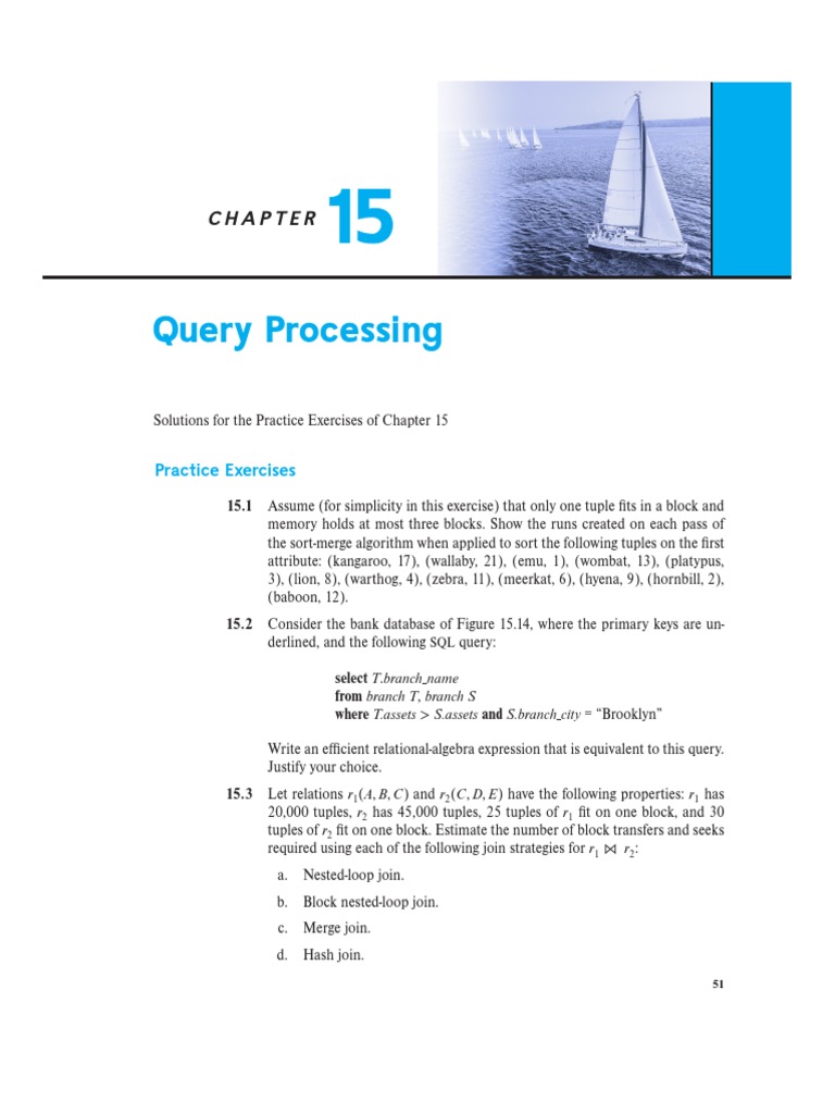 Query Processing: Practice Exercises | PDF | Database Index | Cpu Cache