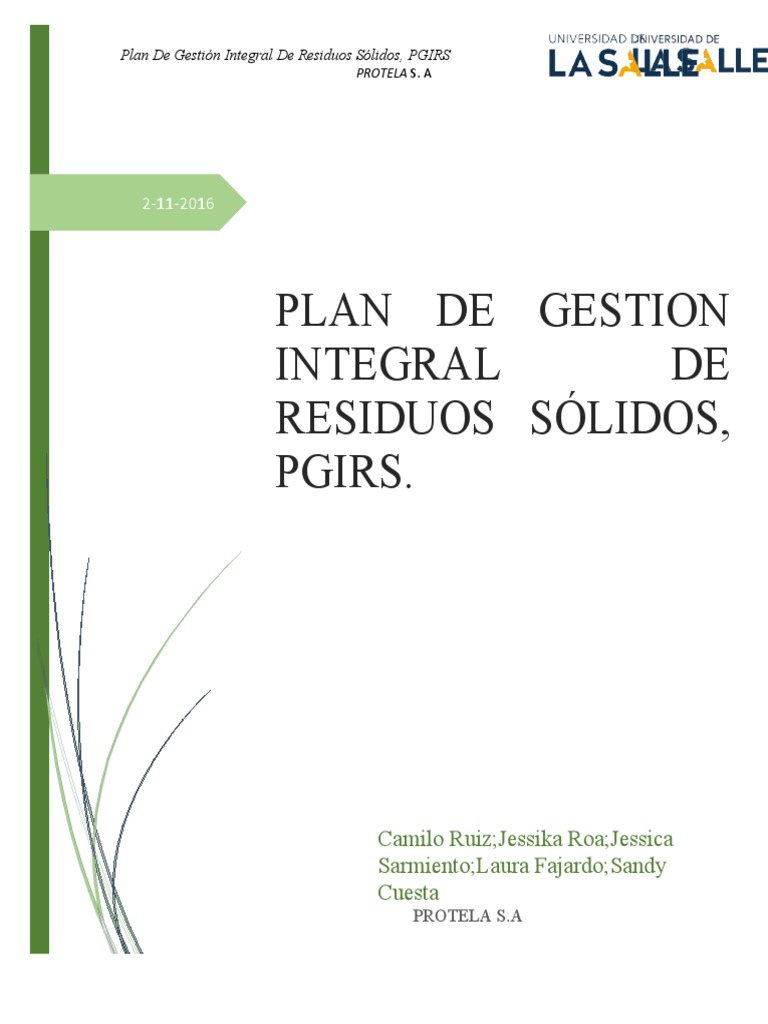 PGIRS 2da Modificado | PDF | Residuos | Gestión de residuos