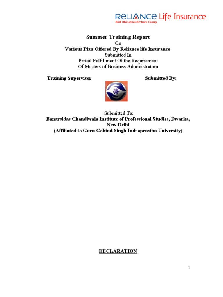 Life Insurance Project Report | PDF