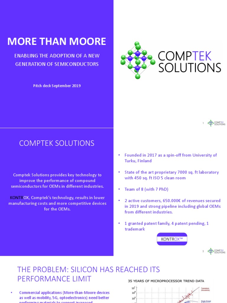 Comptek Solutions Investor Deck | PDF | Semiconductors | Silicon
