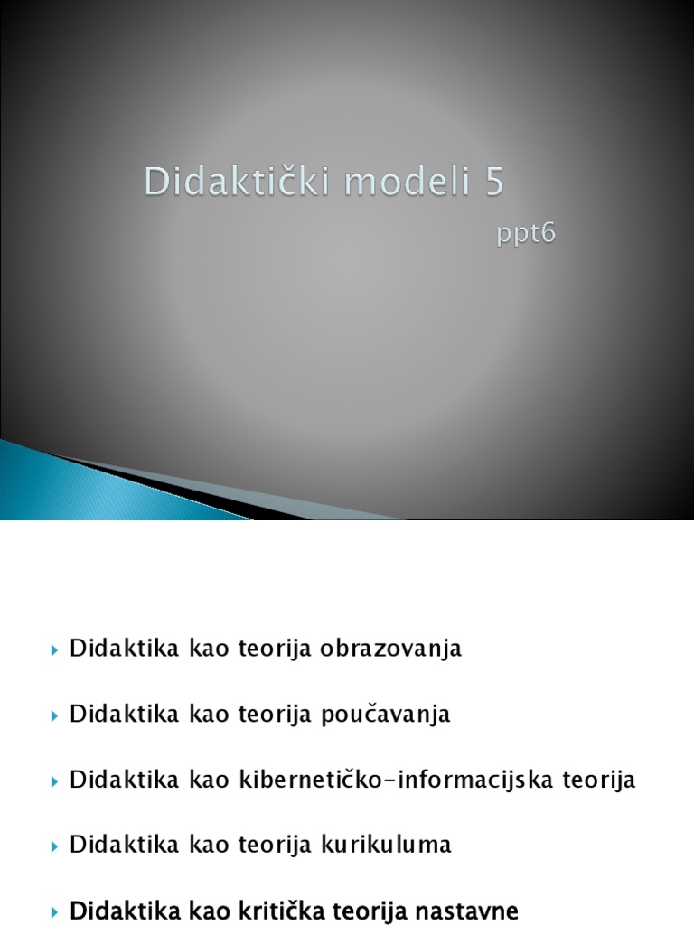 Didaktika Kao Kritička Teorija Nastavne Komunikacije | PDF