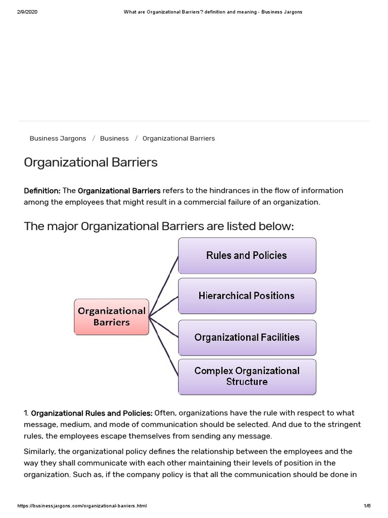 Understanding Organizational Barriers | PDF | Hierarchy | Communication