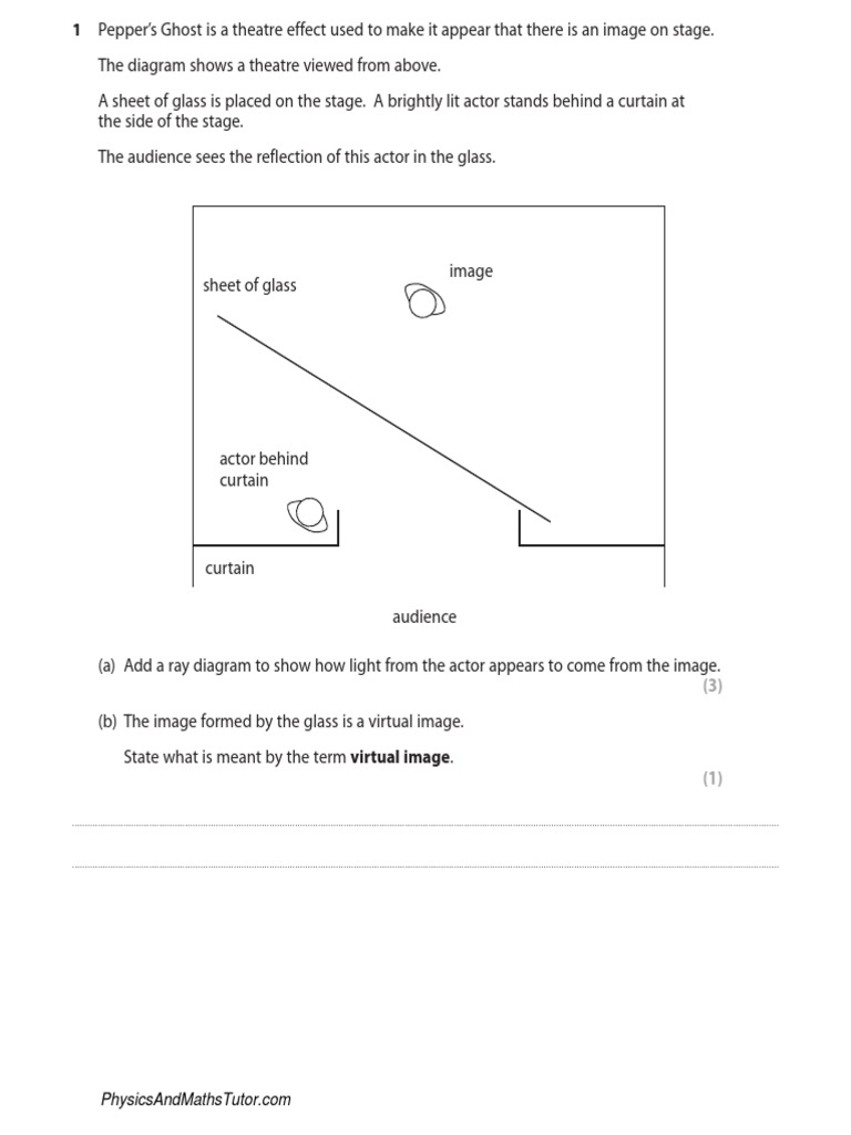Light and Sound 3 QP | PDF | Mirror | Reflection (Physics)