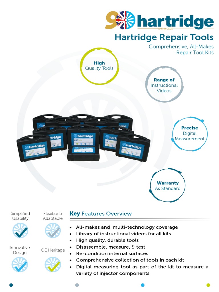 Hartridge Repair Tools: Key Features Overview | PDF