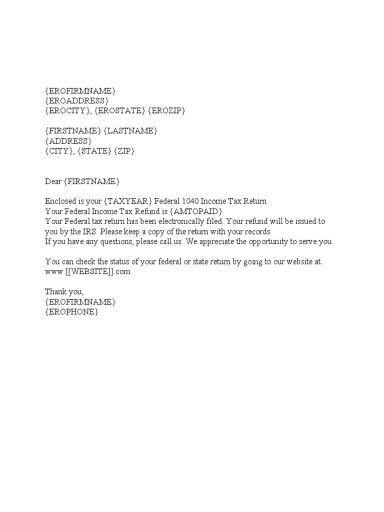 Refund Letter | PDF