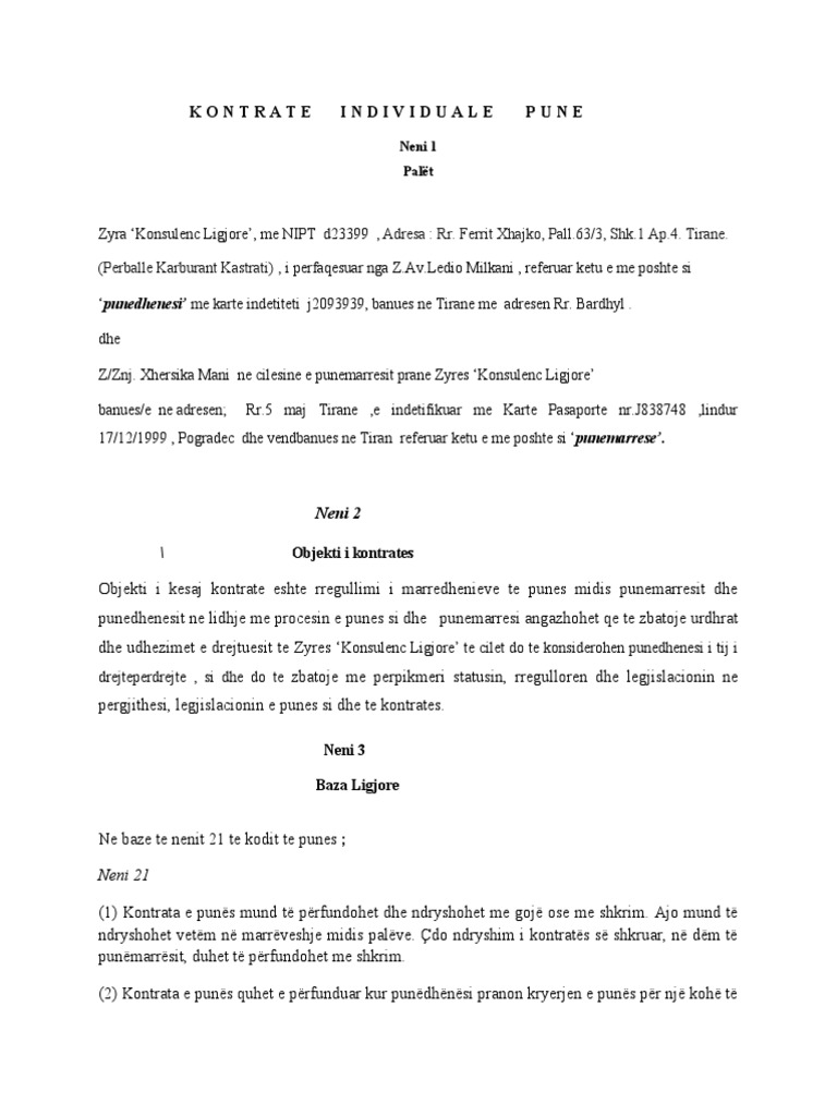 Kontrate Pune 1 | PDF