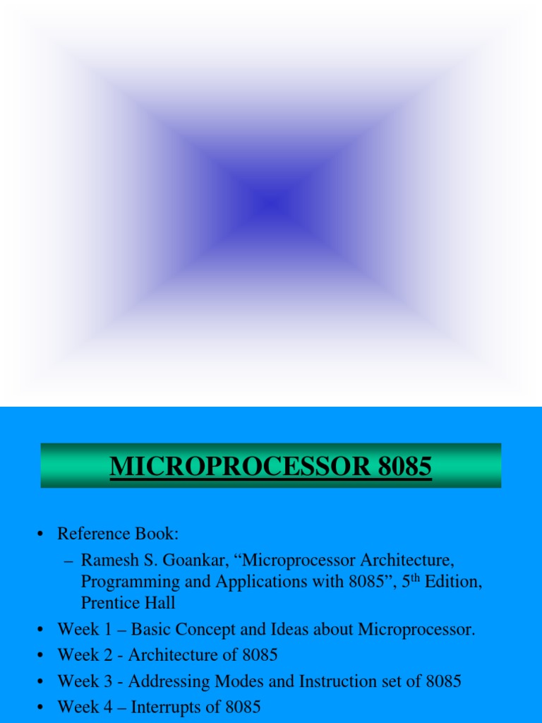 8085 Microprocessor Ramesh S. Gaonkar | PDF | Central Processing Unit | Assembly Language