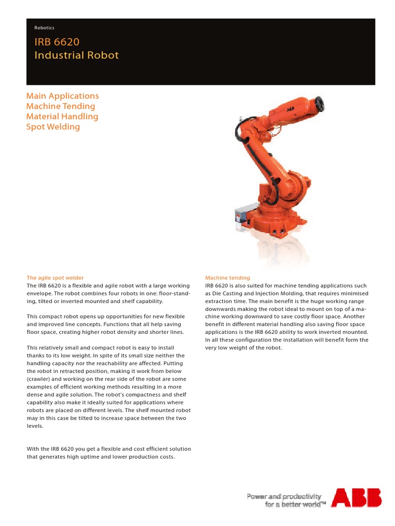 Datasheet - Abb Irb6620 | PDF | Robot | Robotics