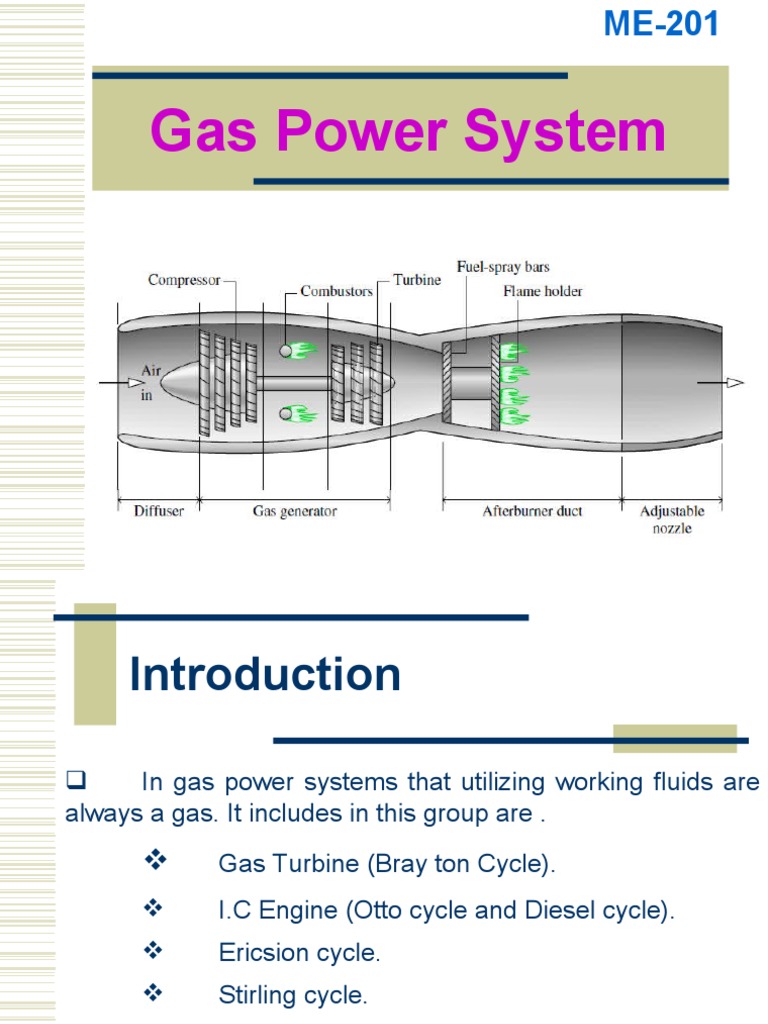 Gas Power Cycle | PDF | Gas Turbine | Energy Technology