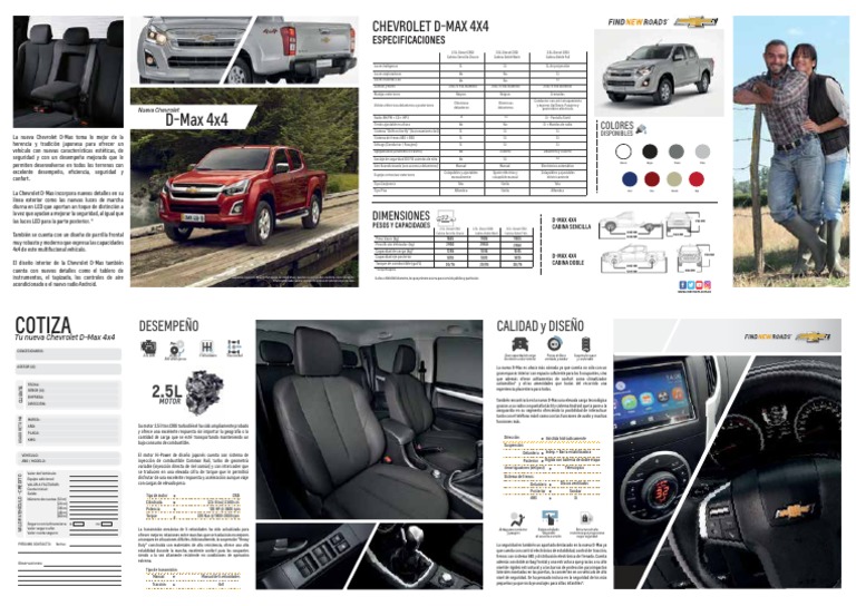 Ficha Tecnica D Max | PDF | Tracción en las cuatro ruedas | Vehículos ...