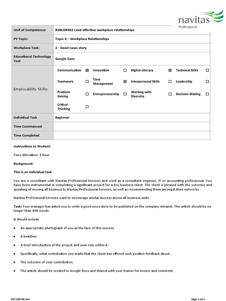 Good News Story: Successful Project Impact | PDF | Business | Self ...
