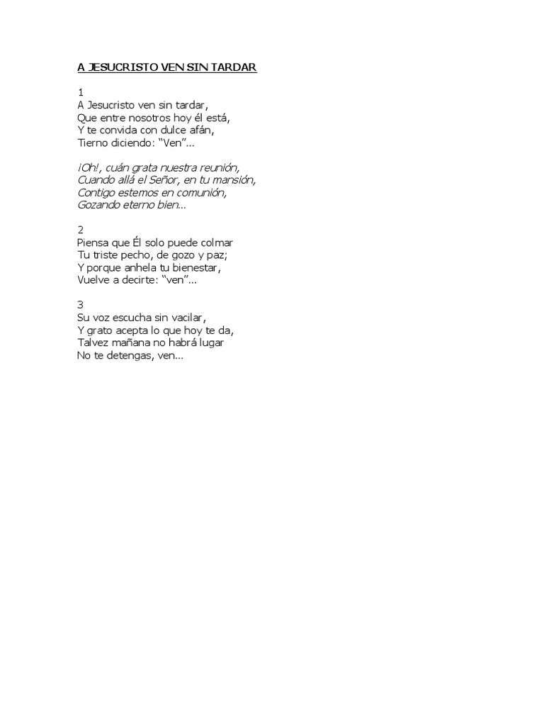 Letras de Himnos CONSOLIDADO 17 ENERO 2007 | PDF | Cristo (título) | Jesús