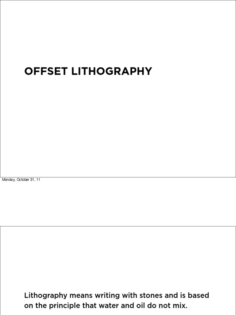 122 Offset Lithography | PDF | Lithography | Printing