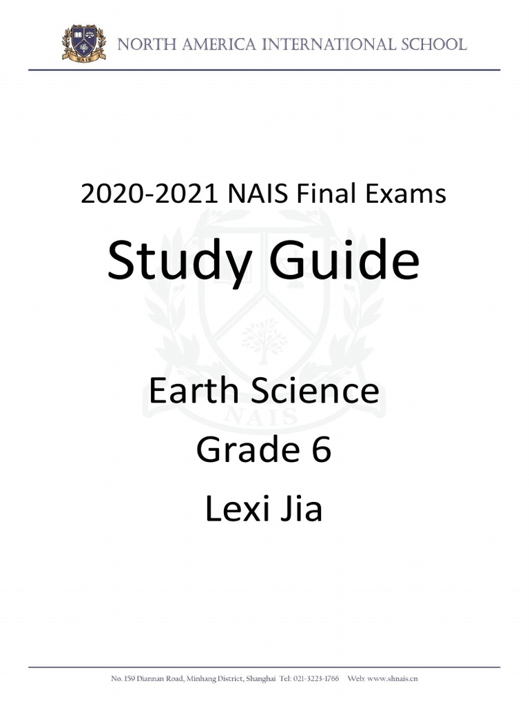 Grade 6 Earth Science Guide | PDF | Rock (Geology) | Plate Tectonics