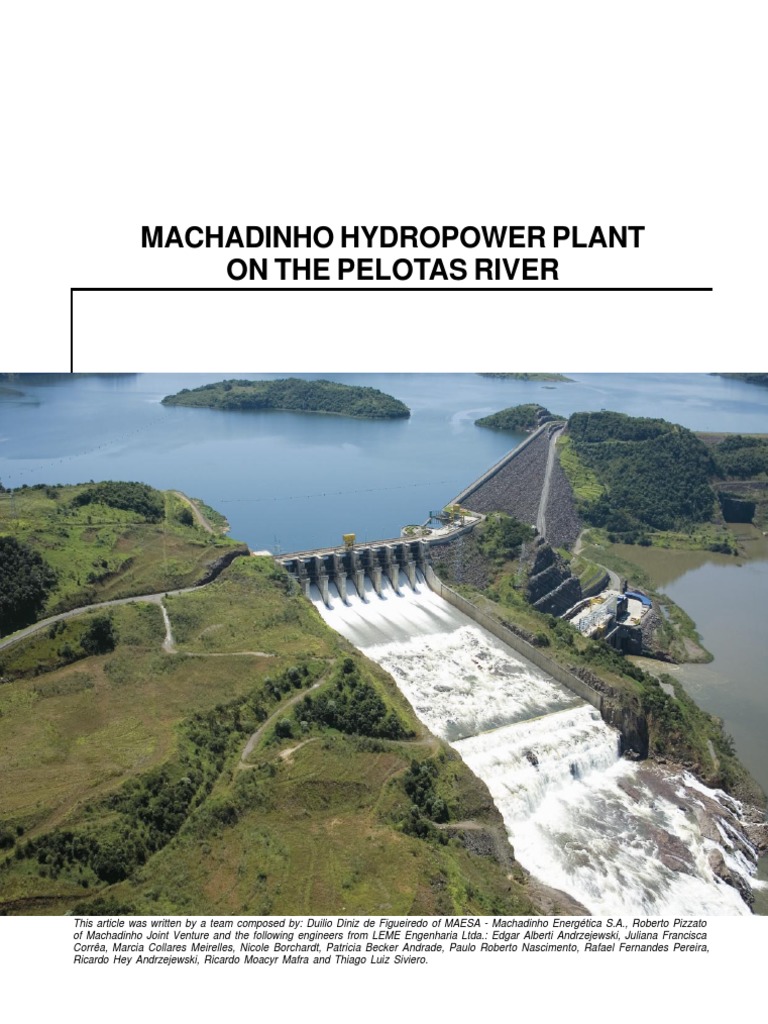Machadinho Hydropower Plant On The Pelotas River | PDF | Spillway | Dam