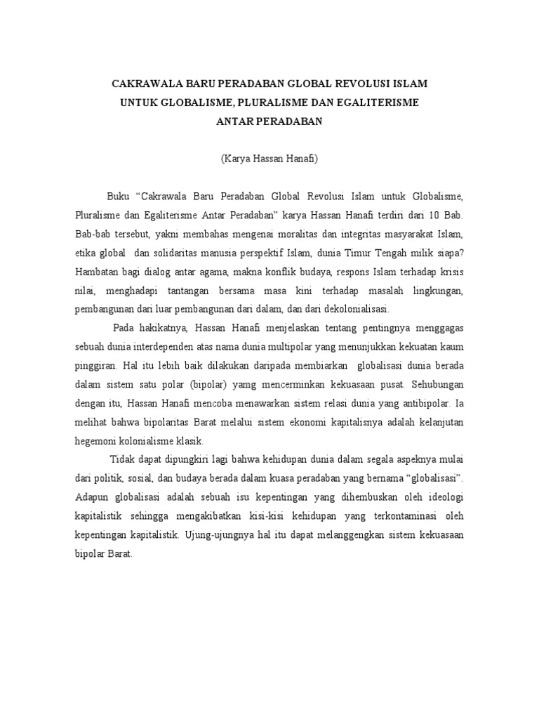 Cakrawala Baru Peradaban Global Revolusi Isla1 | PDF