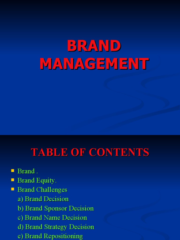 Brand Management | PDF | Brand | Microeconomics