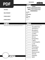Coriolis - Character Sheet (Antroia) (v2) | PDF | Role Playing Games | Gaming