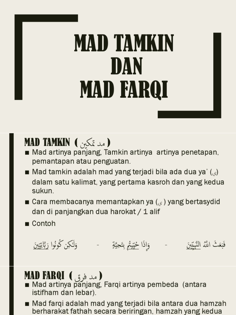 Mad Tamkin Dan Mad Farqi | PDF