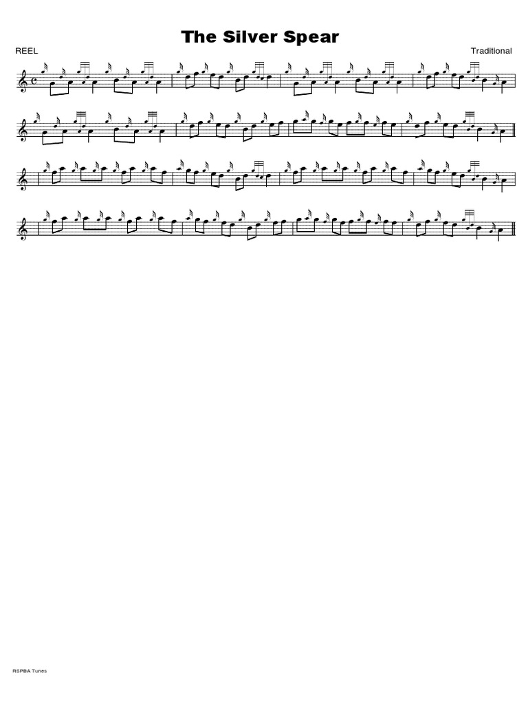 RSPBA MAP The Silver Spear For Bagpipes | PDF