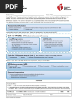 BLS Adult Skills Checklist 2020 | PDF | Cardiopulmonary Resuscitation ...