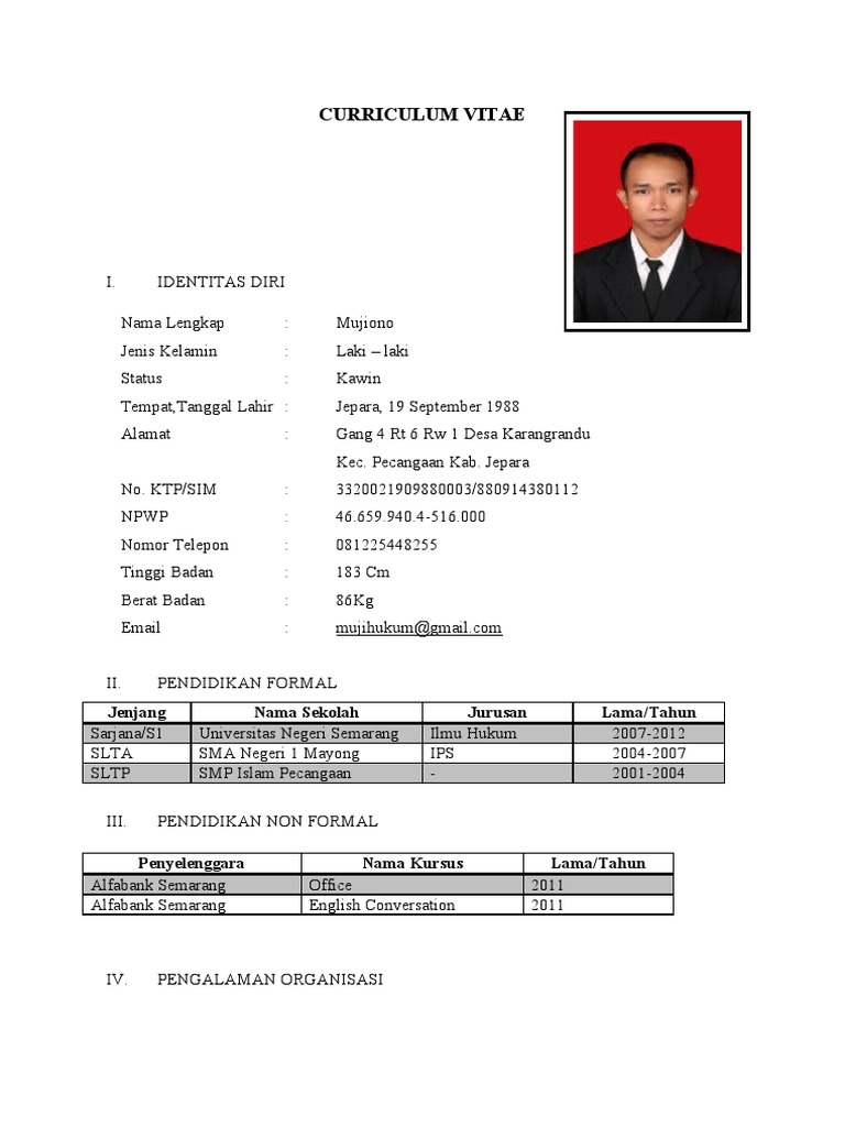 Contoh CV | PDF