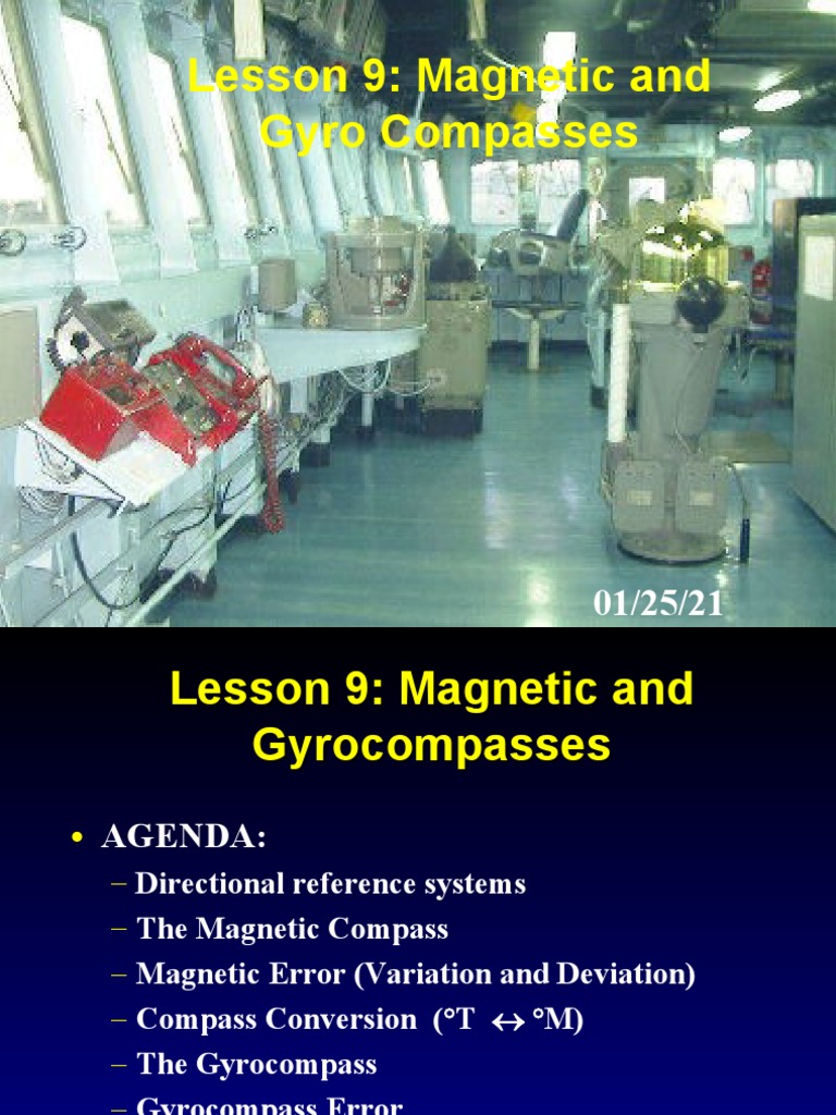 Lesson 9: Magnetic and Gyro Compasses | Download Free PDF | Compass ...