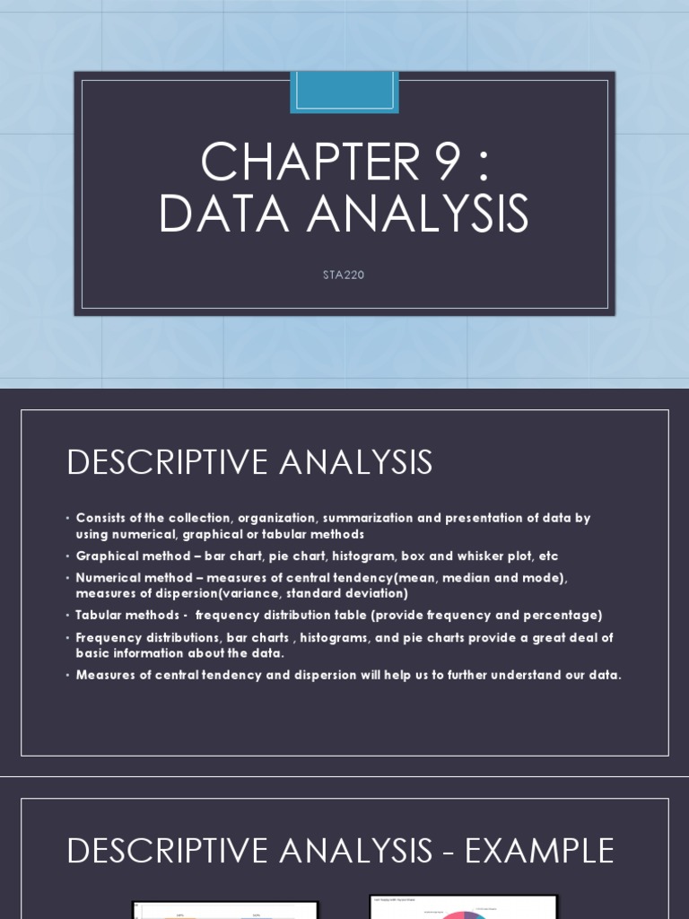 Chapter 9 Data Analysis | PDF | Correlation And Dependence ...