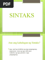 Sintaksis NG Wikang Filipino | PDF