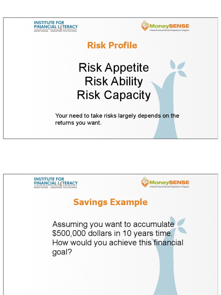 Risk Appetite Risk Ability Risk Capacity | PDF