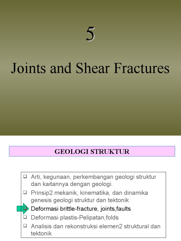 Joints and Shear Fractures in Geology | PDF | Geology | Fracture