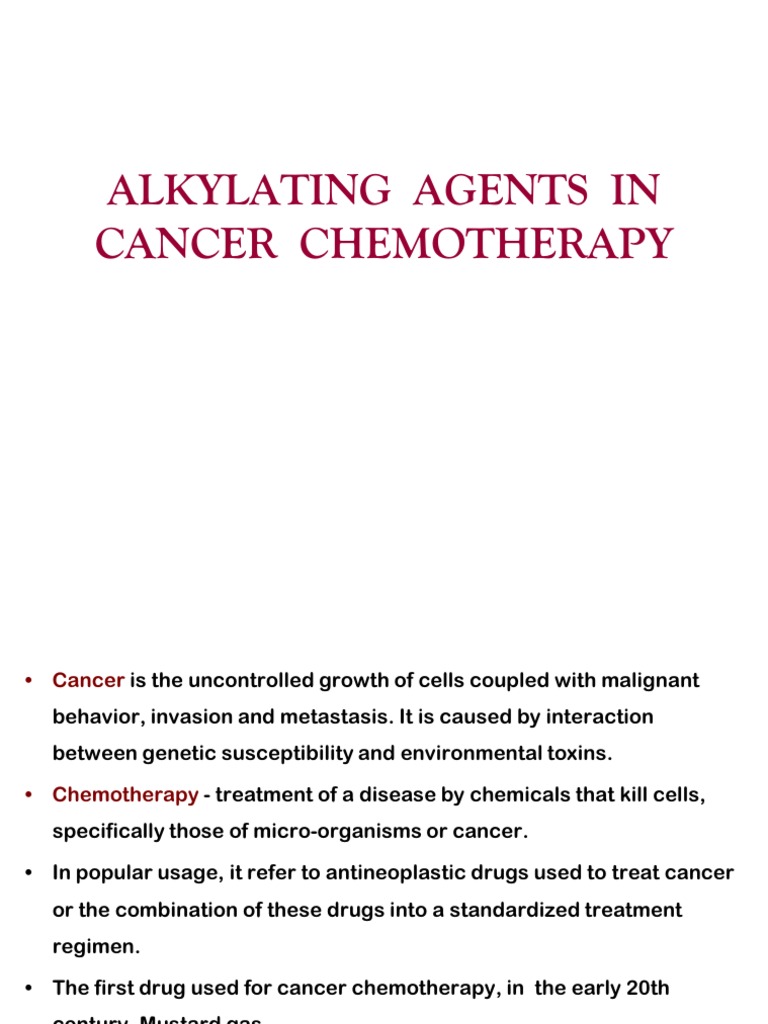 ALKYLATING AGENTS | Chemotherapy | Cancer