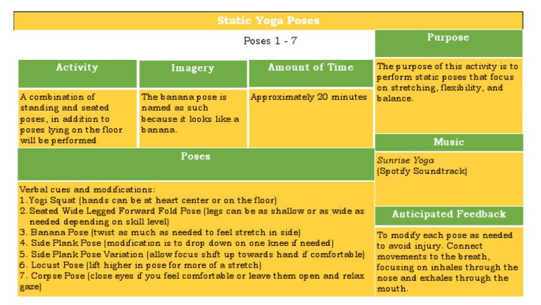 Yoga Lesson Plan | PDF