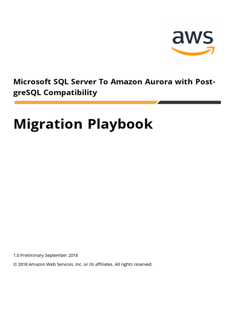Sql Server To Aurora Postgresql Migration Playbook 10 Preliminary Pdf Postgre Sql
