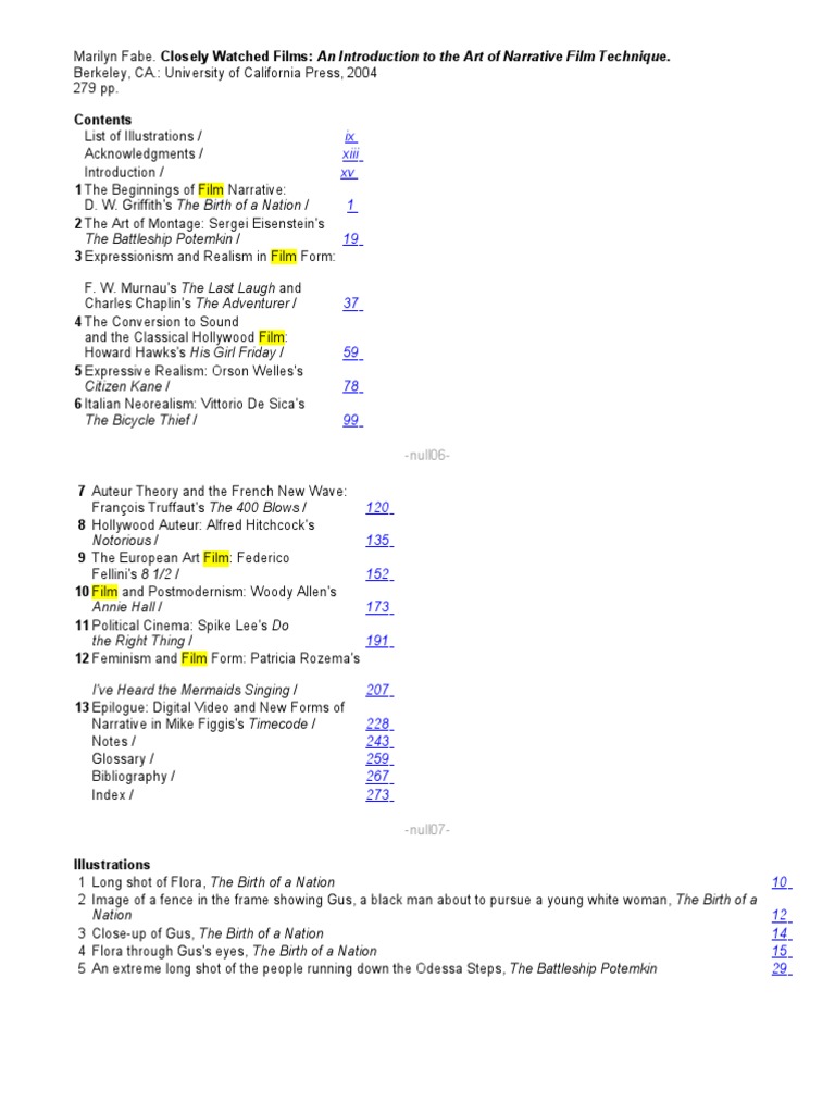 Closely Watched Films - An Introduction To The Art of Narrative Film ...