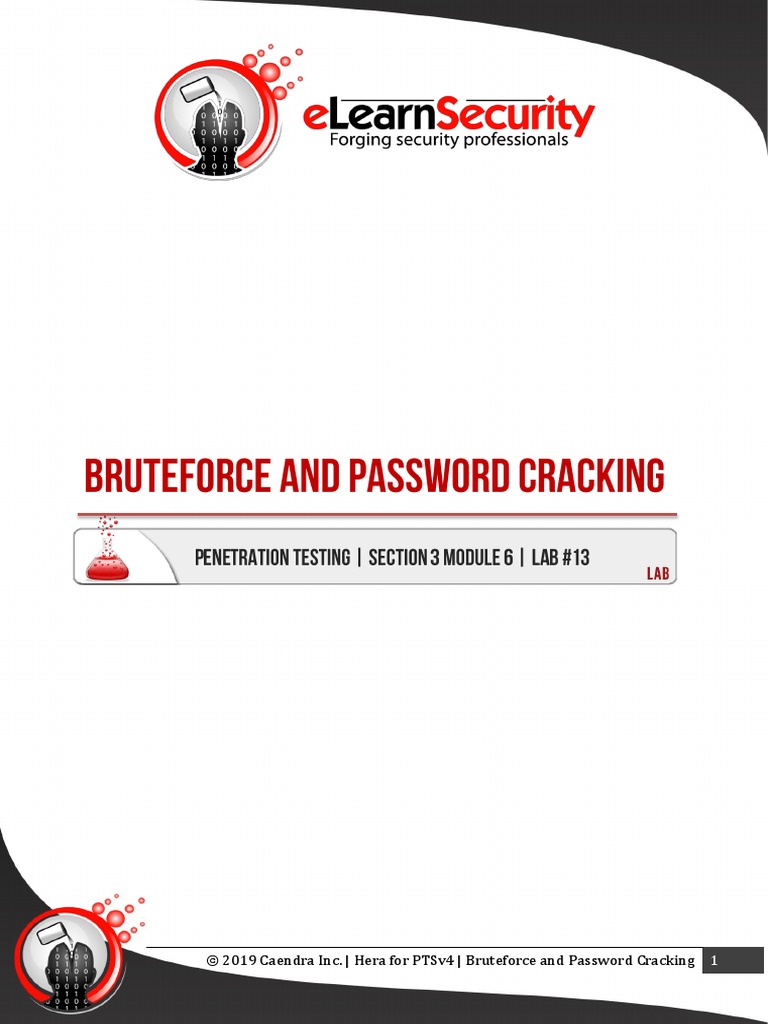 Lab13 - Bruteforce - and - Password - Cracking | PDF | Password ...