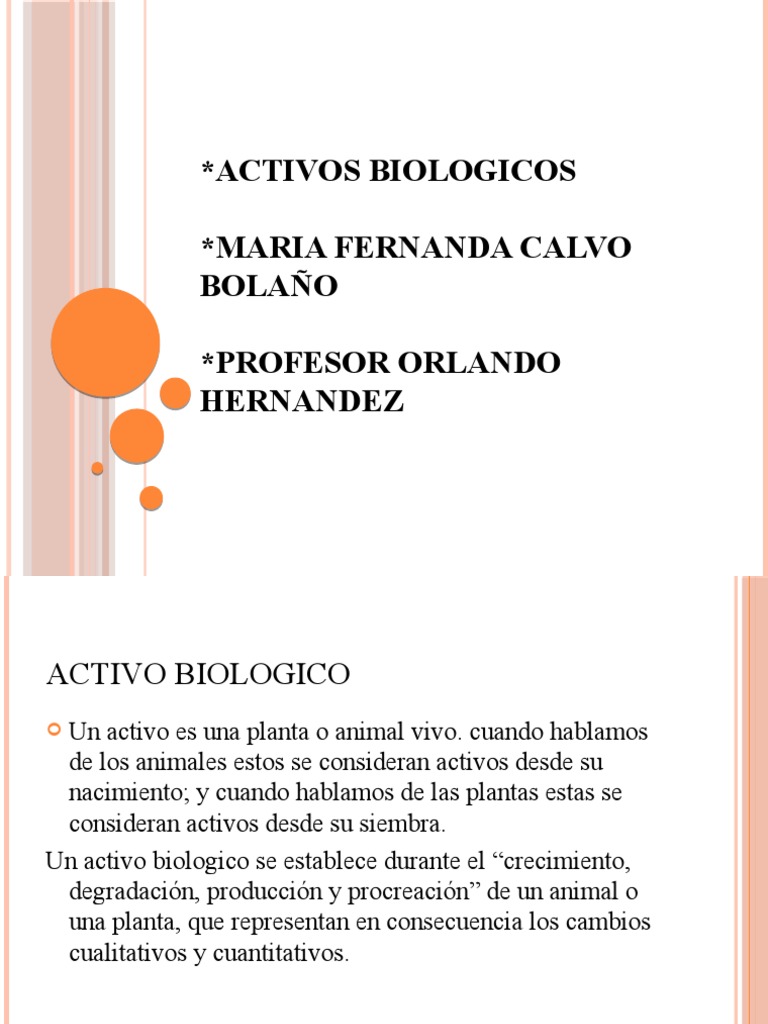 Activos Biologicos MARIA CALVO | PDF