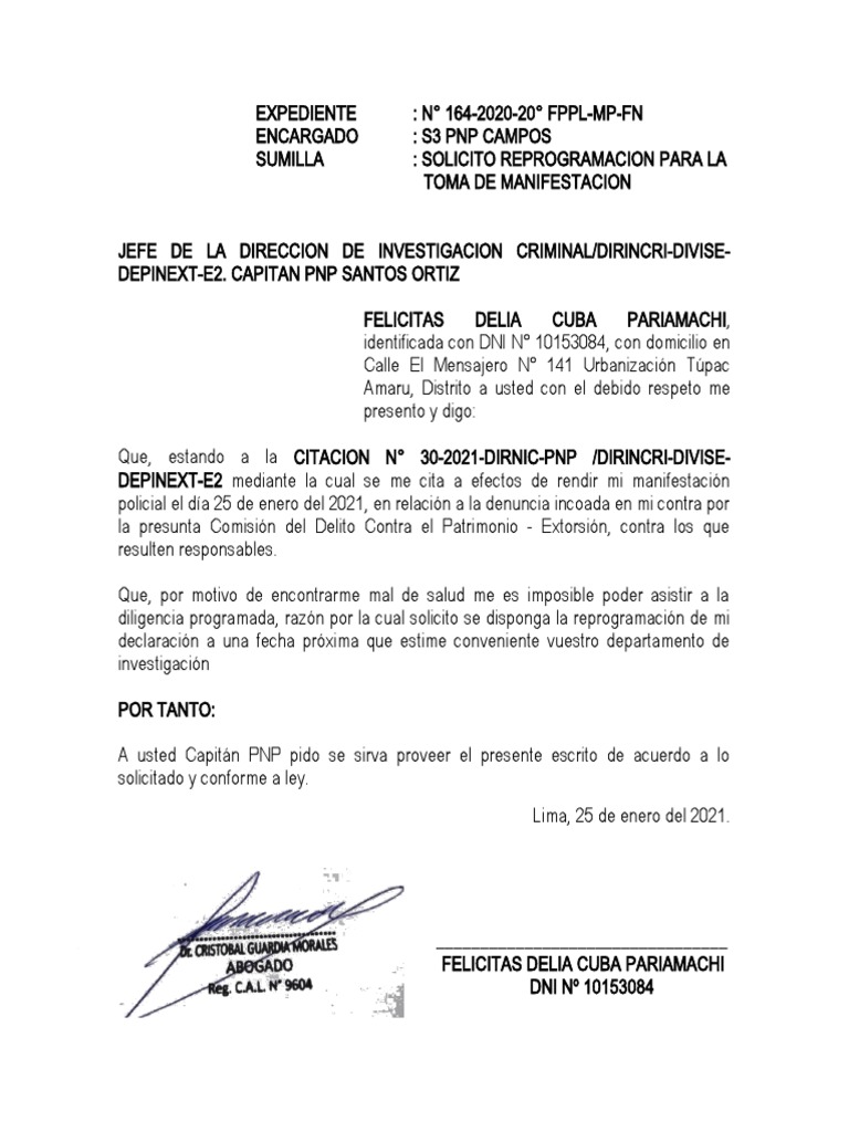 Solicita Reprogramacion | PDF