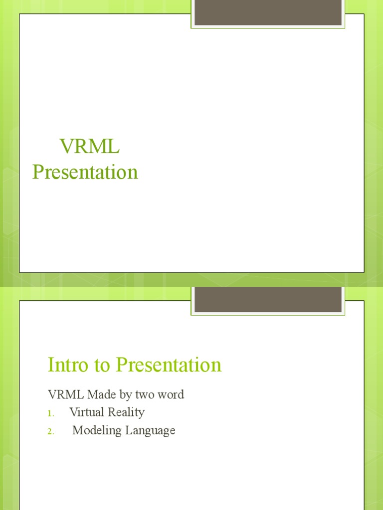 VRML | PDF | Virtual Reality | Human–Computer Interaction