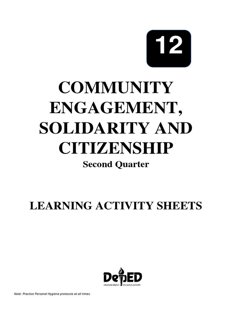 Community Engagement Solidarity and Citizenship - Q2 - Las 1 | PDF ...