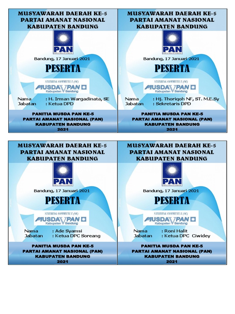 Id Card Musda Pan | PDF